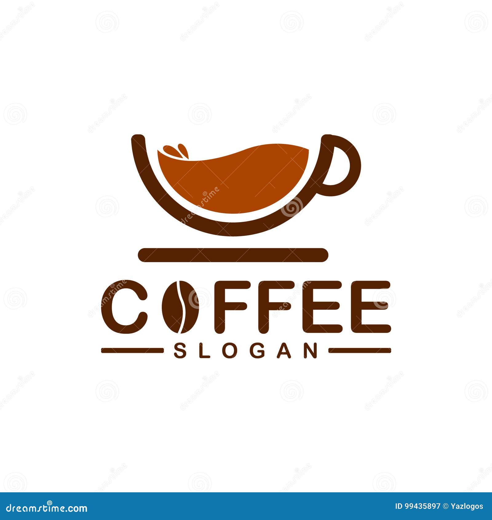 Premium Coffee Logo stock vector. Illustration of simple - 99435897