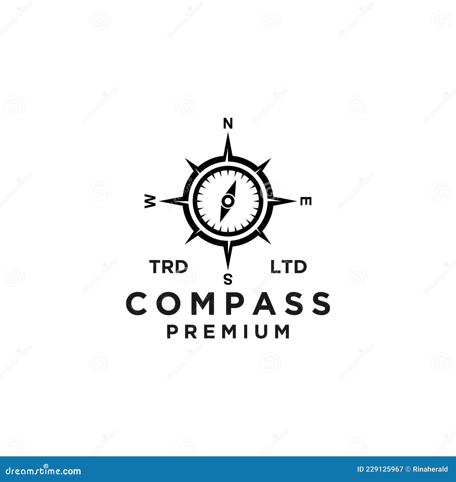 Premium Compass Vector Black Logo Icon Design Stock Illustration ...