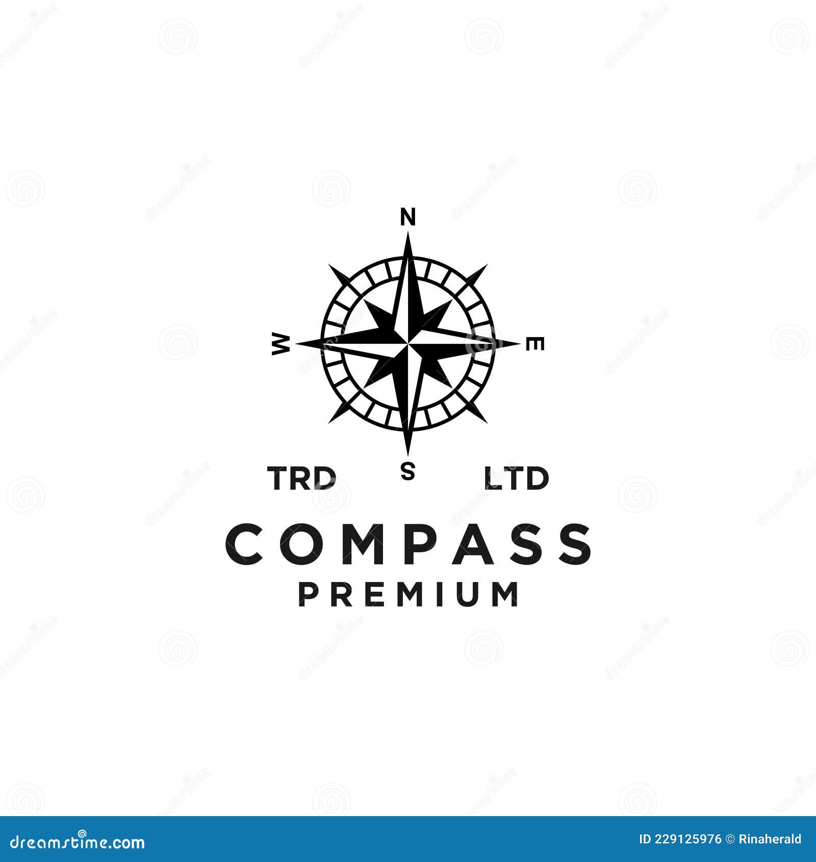 Premium Compass Vector Black Logo Icon Design Stock Illustration ...