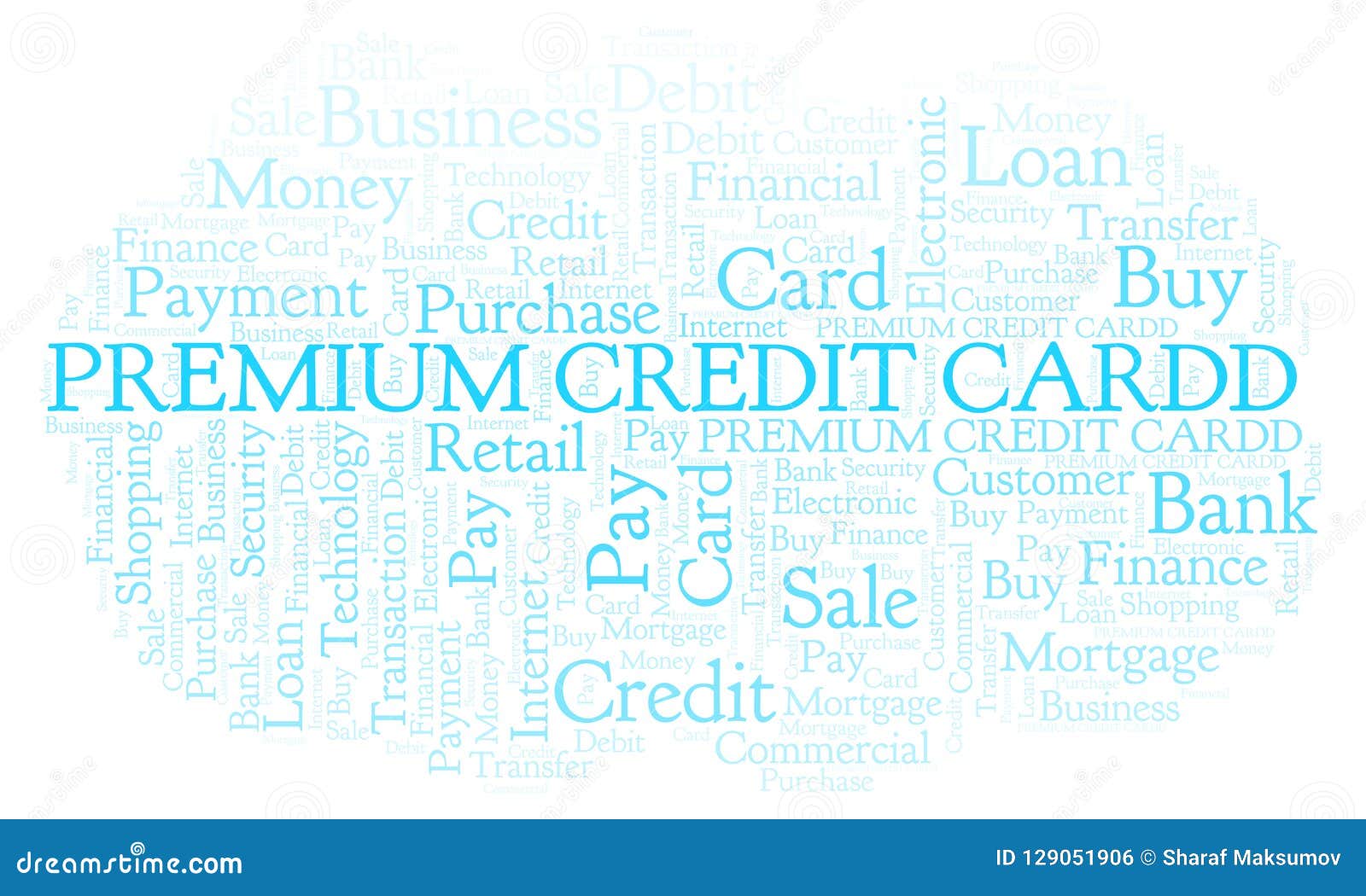 Premium Credit Card Word Cloud. Stock Illustration - Illustration of ...