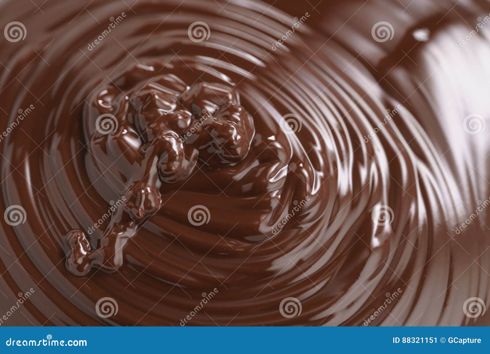 Premium Dark Chocolate Poured in Bowl Stock Image - Image of cooking ...