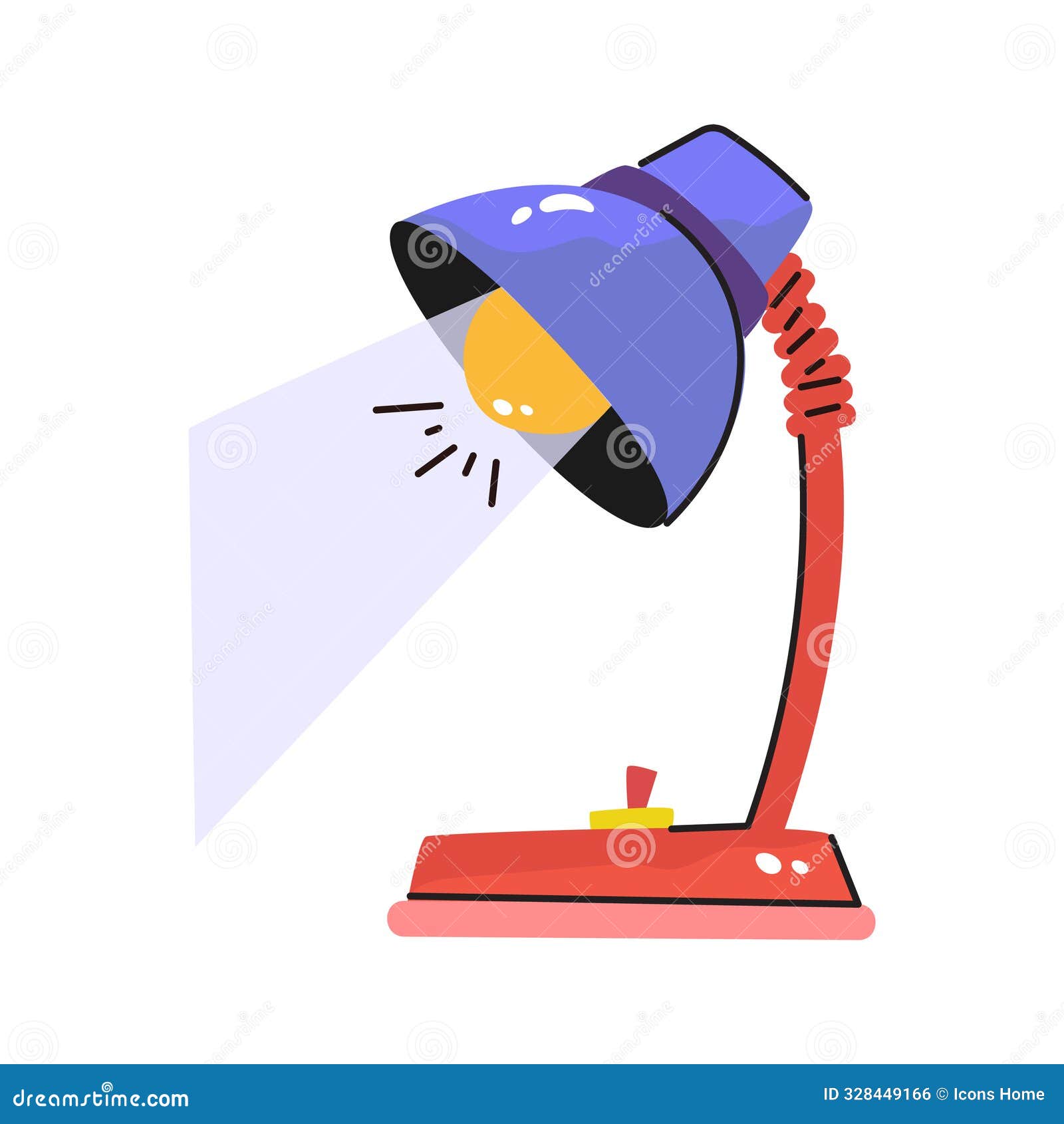 Premium Design Drawn Sticker of Table Lamp Stock Illustration ...