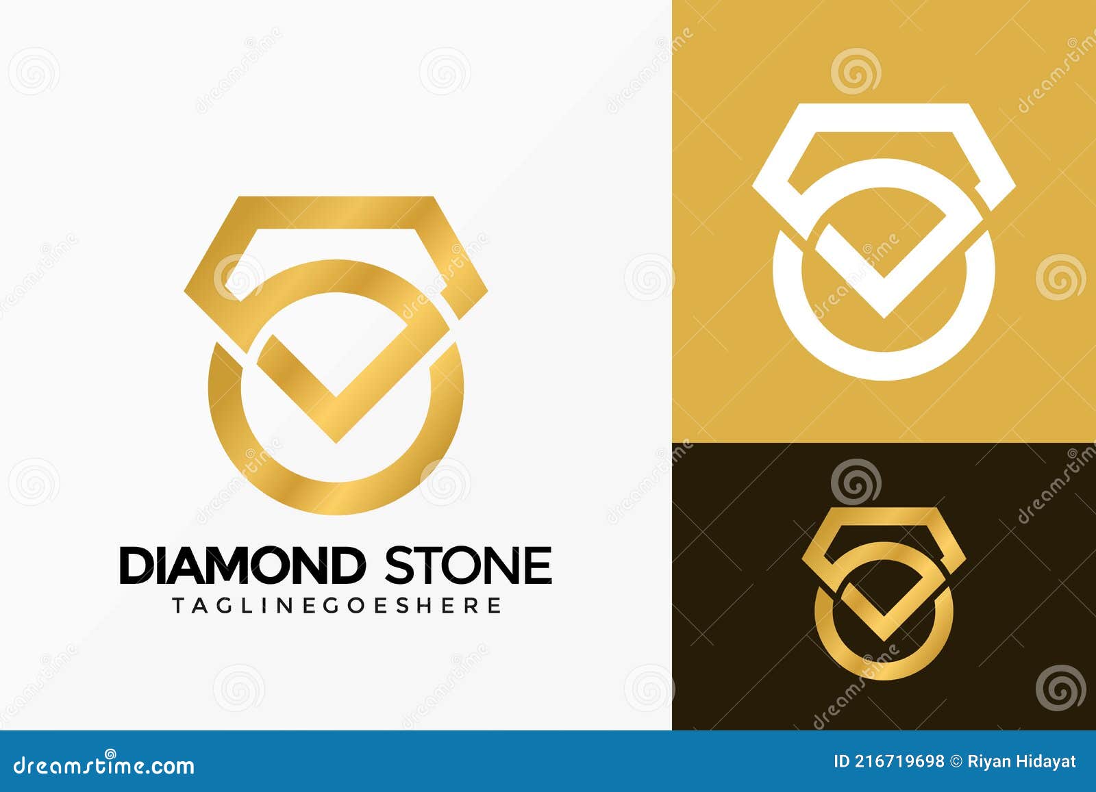 Premium Diamond Gemstone Logo Vector Design. Abstract Emblem, Designs Concept, Logos, Logotype ...