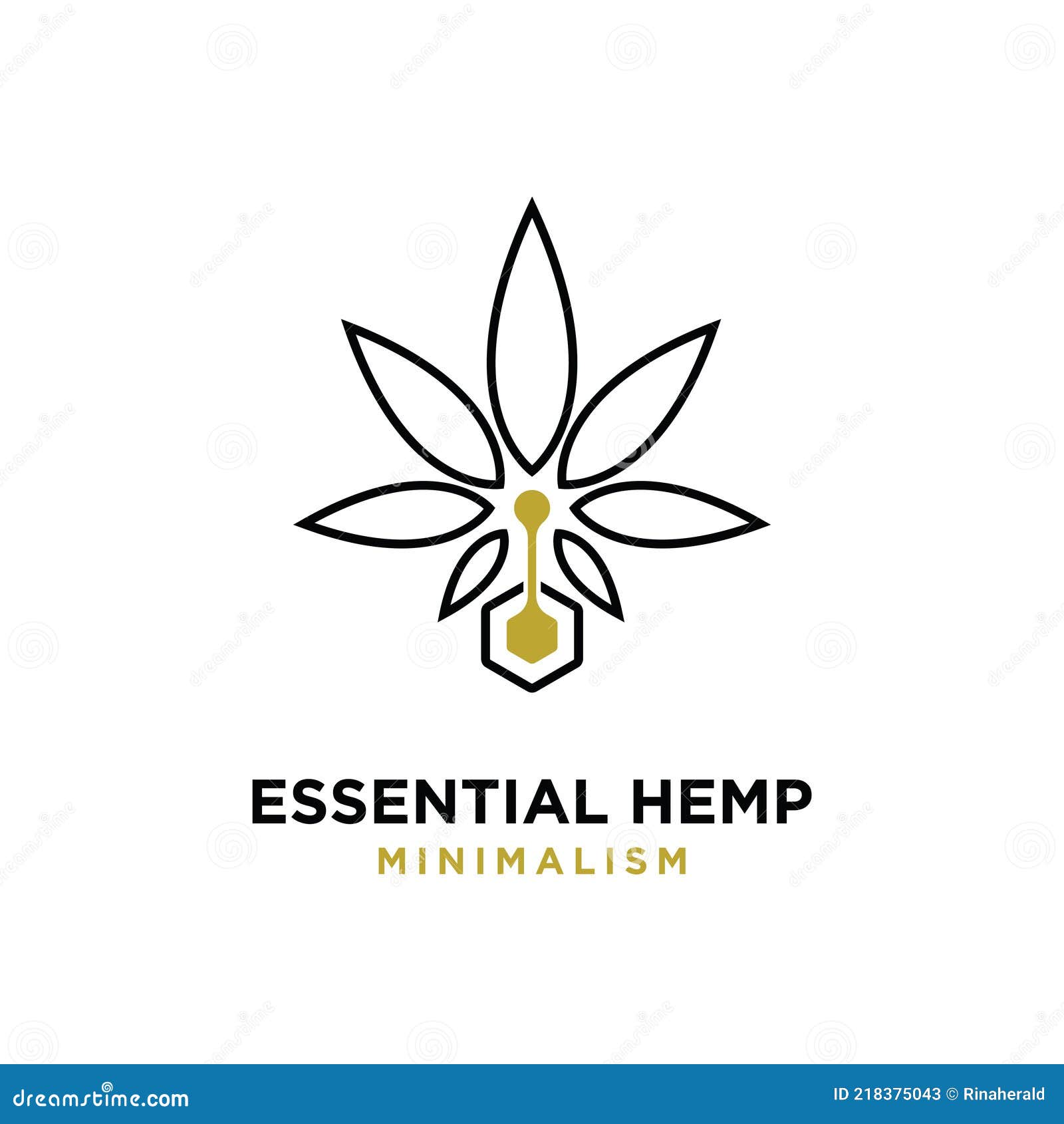 Premium Essential Hemp Vector Logo Stock Illustration - Illustration of ...