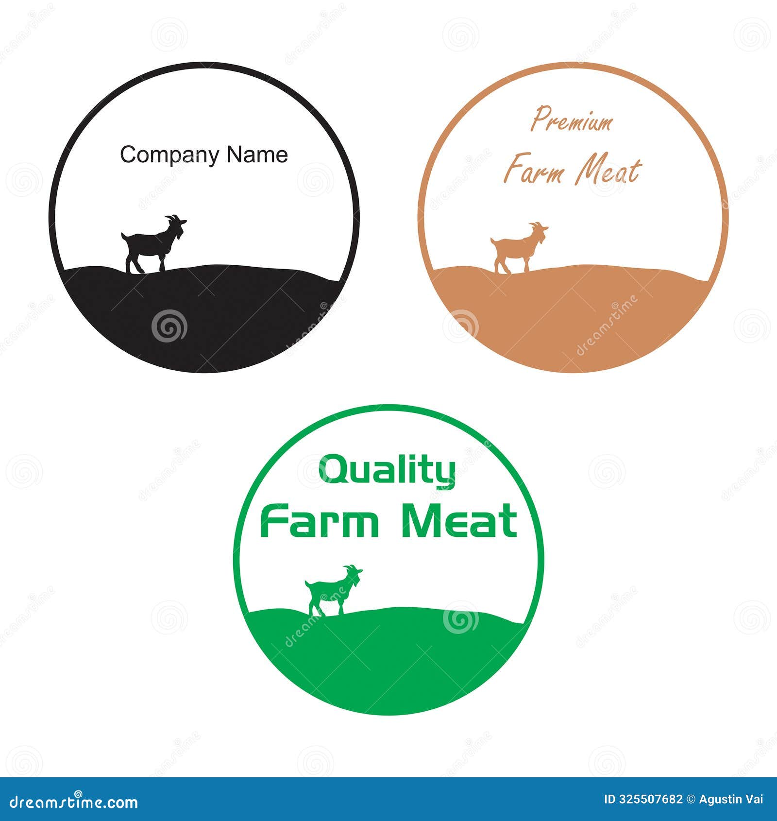 Premium Goat Meat Quality Seals on a White Background Stock Vector ...