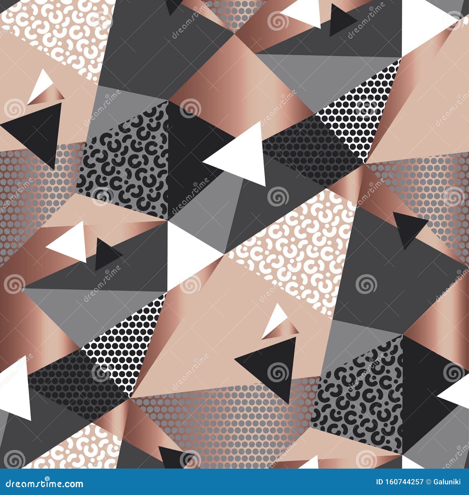 Premium Gold Abstract Geometry Seamless Pattern Stock Vector ...