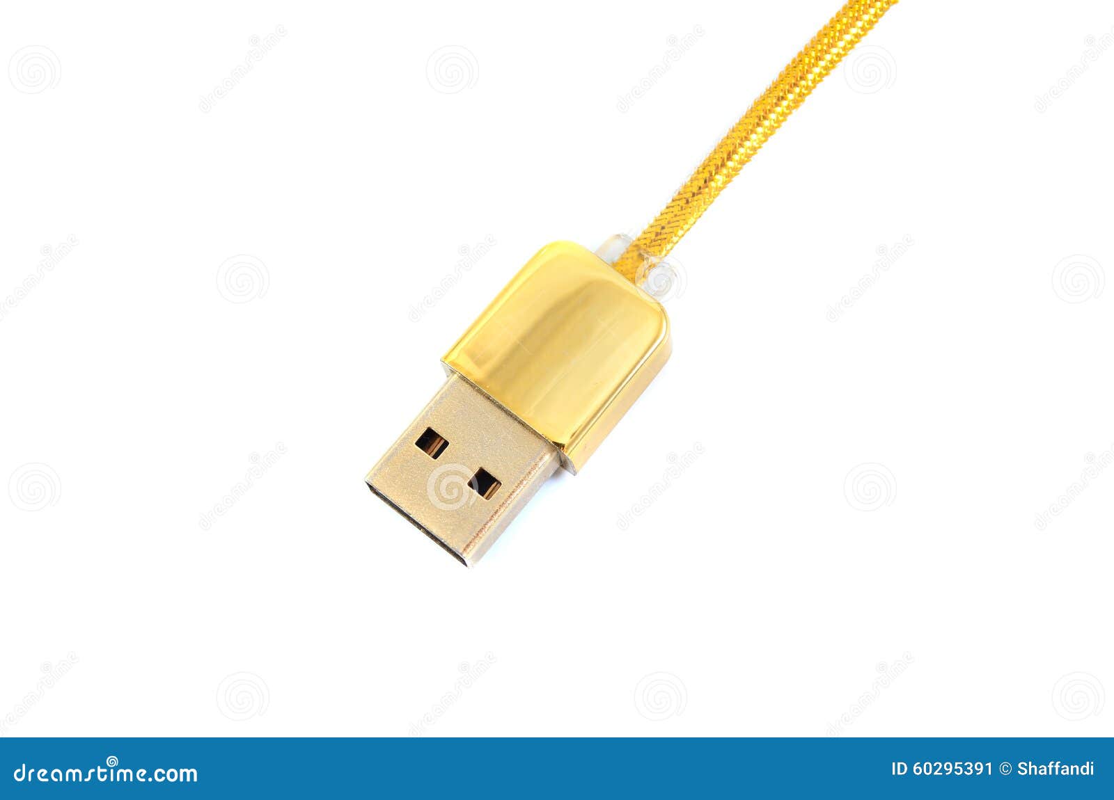 Premium Gold High Speed USB Cable Stock Image - Image of direct ...