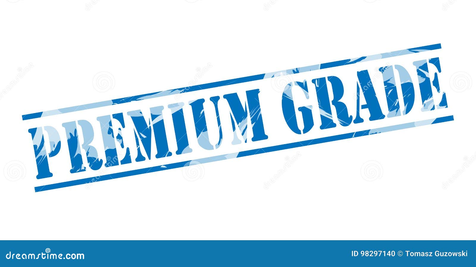 Premium grade blue stamp stock illustration. Illustration of premium ...