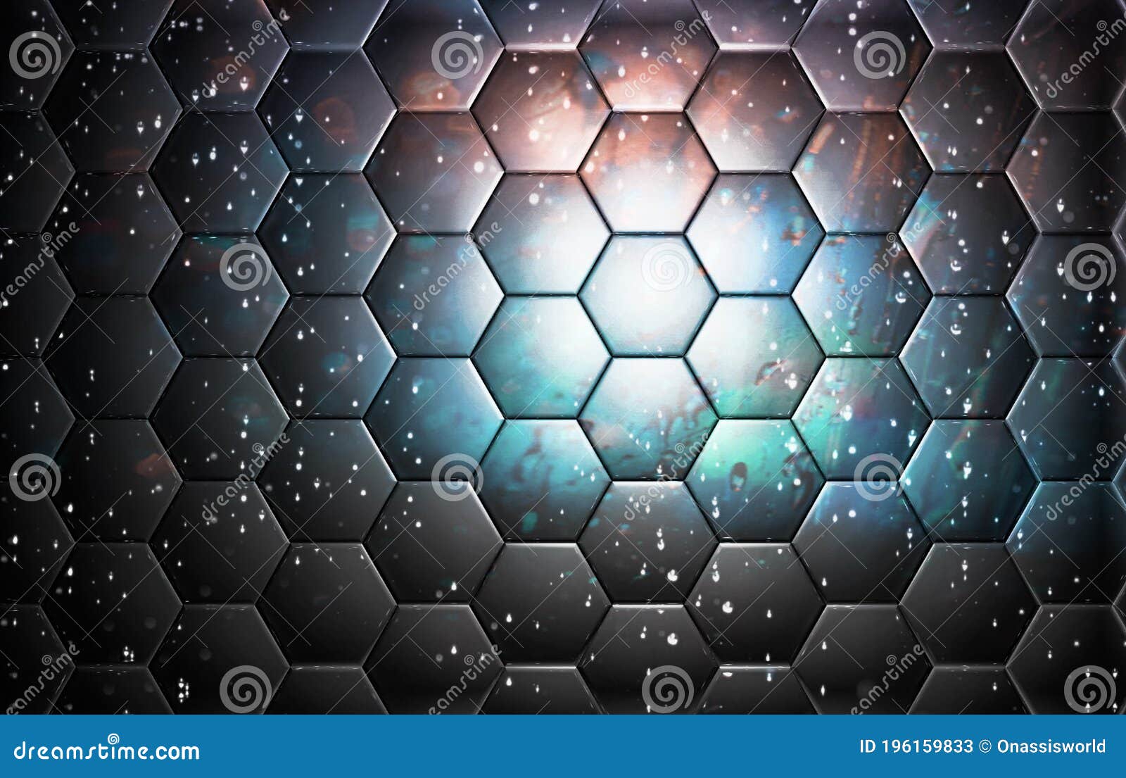 Hexagon Space Background Vector Illustration | CartoonDealer.com #121916736