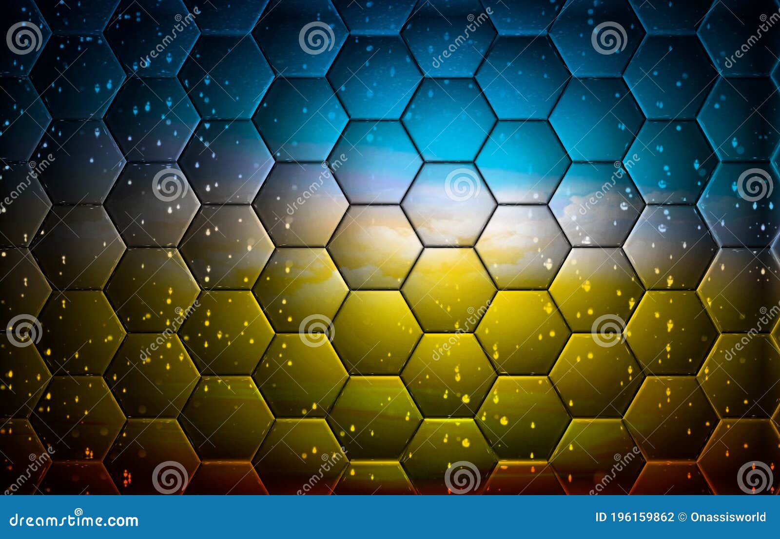 Premium Hexagon Space Colored Interstellar Ambiental Abstract ...
