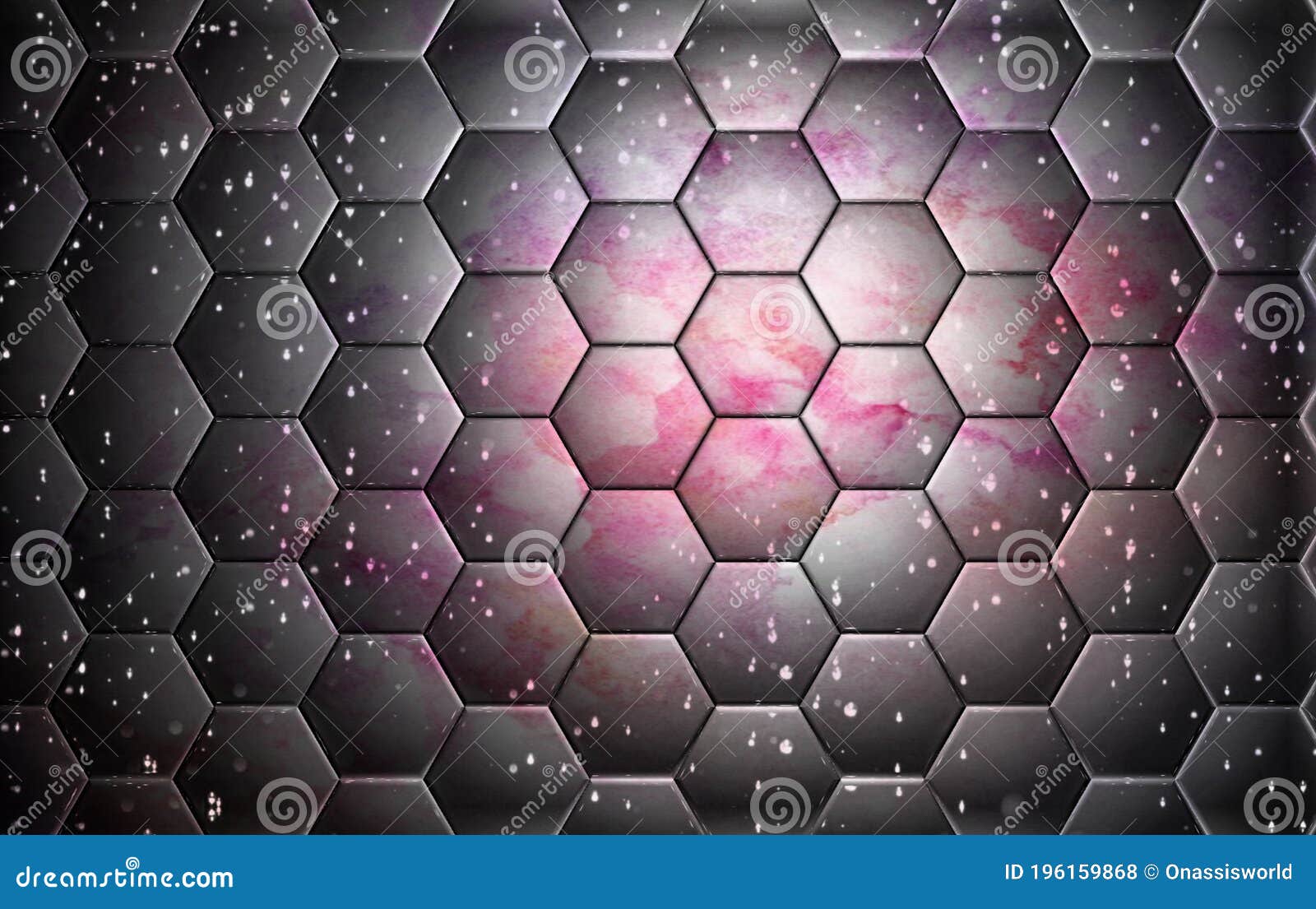 Hexagon Space Background Vector Illustration | CartoonDealer.com #121916736
