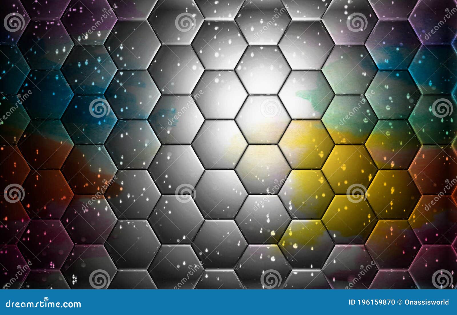 Hexagon Space Background Vector Illustration | CartoonDealer.com #121916736