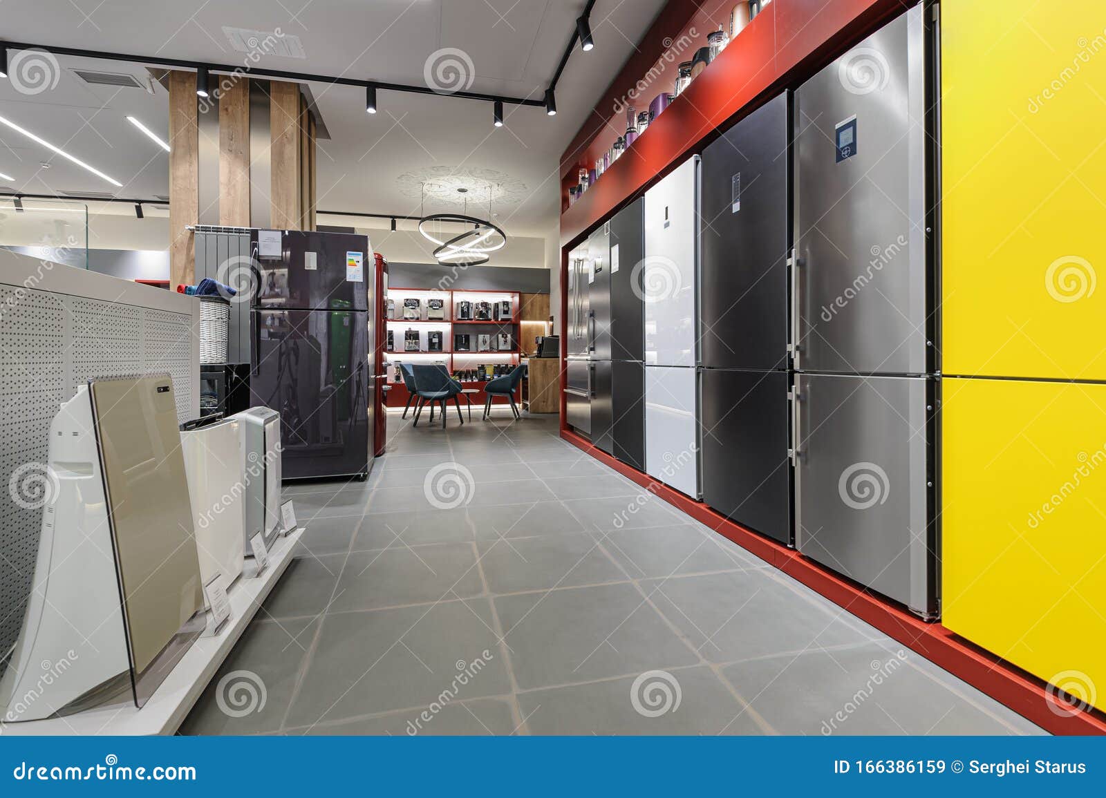 Premium Home Appliance Store Interior Stock Image - Image of fridge ...