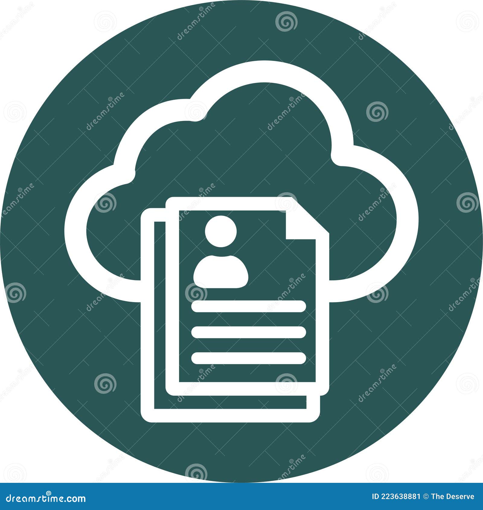 Cloud Profile Vector Icon that Can Easily Modify or Edit this is a ...