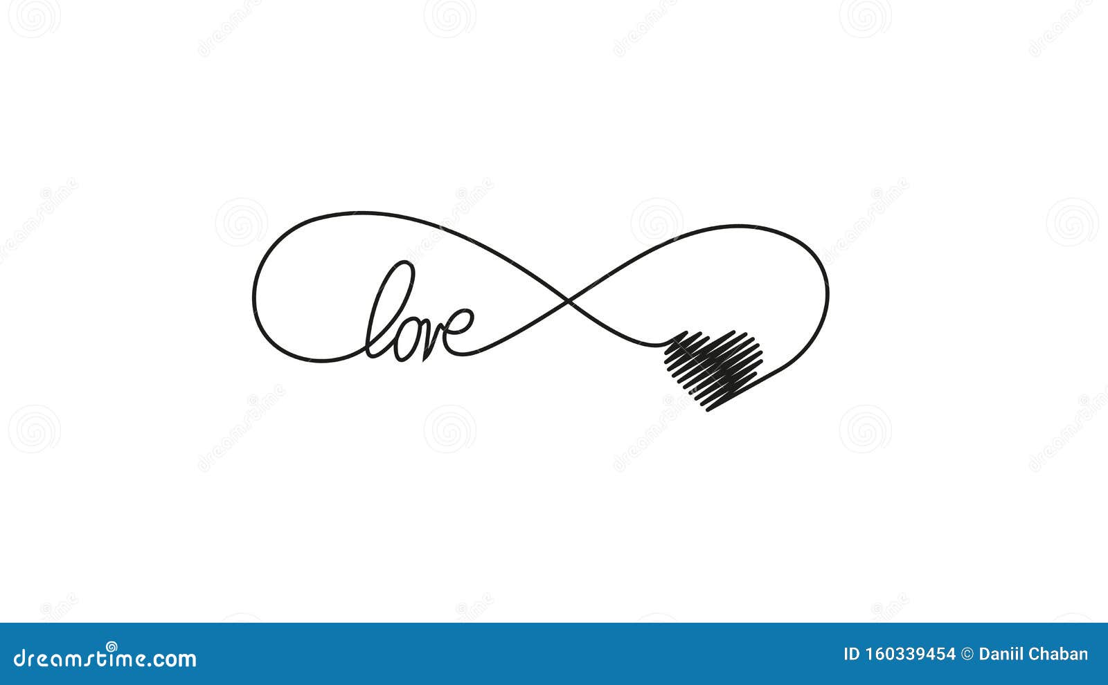 Sign of Infinity and Heart and Text Love Icon. Element of Wedding for ...