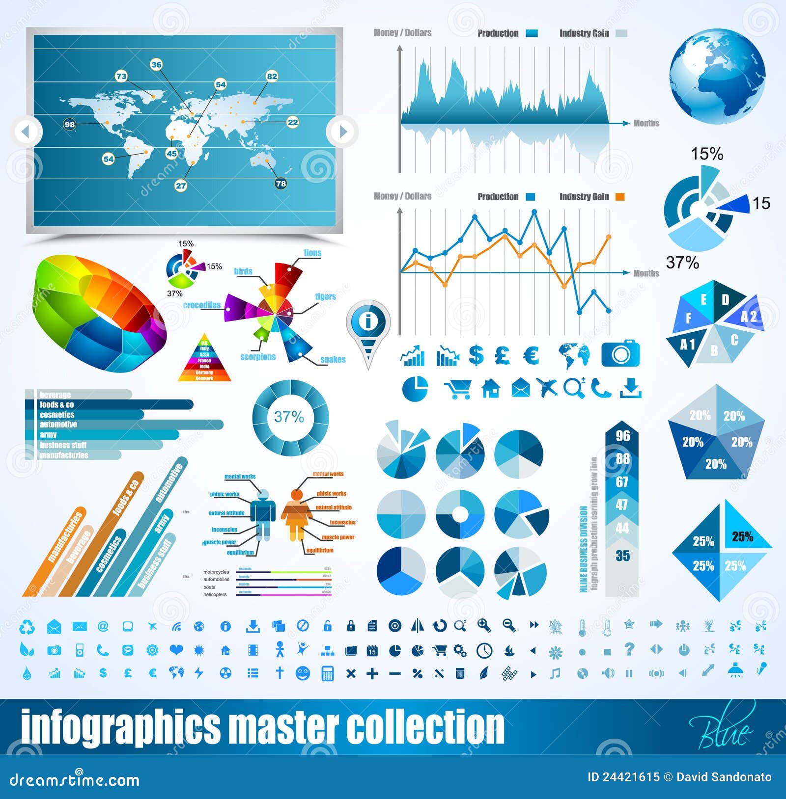 Premium Infographics Master Collection: Stock Vector - Illustration of ...