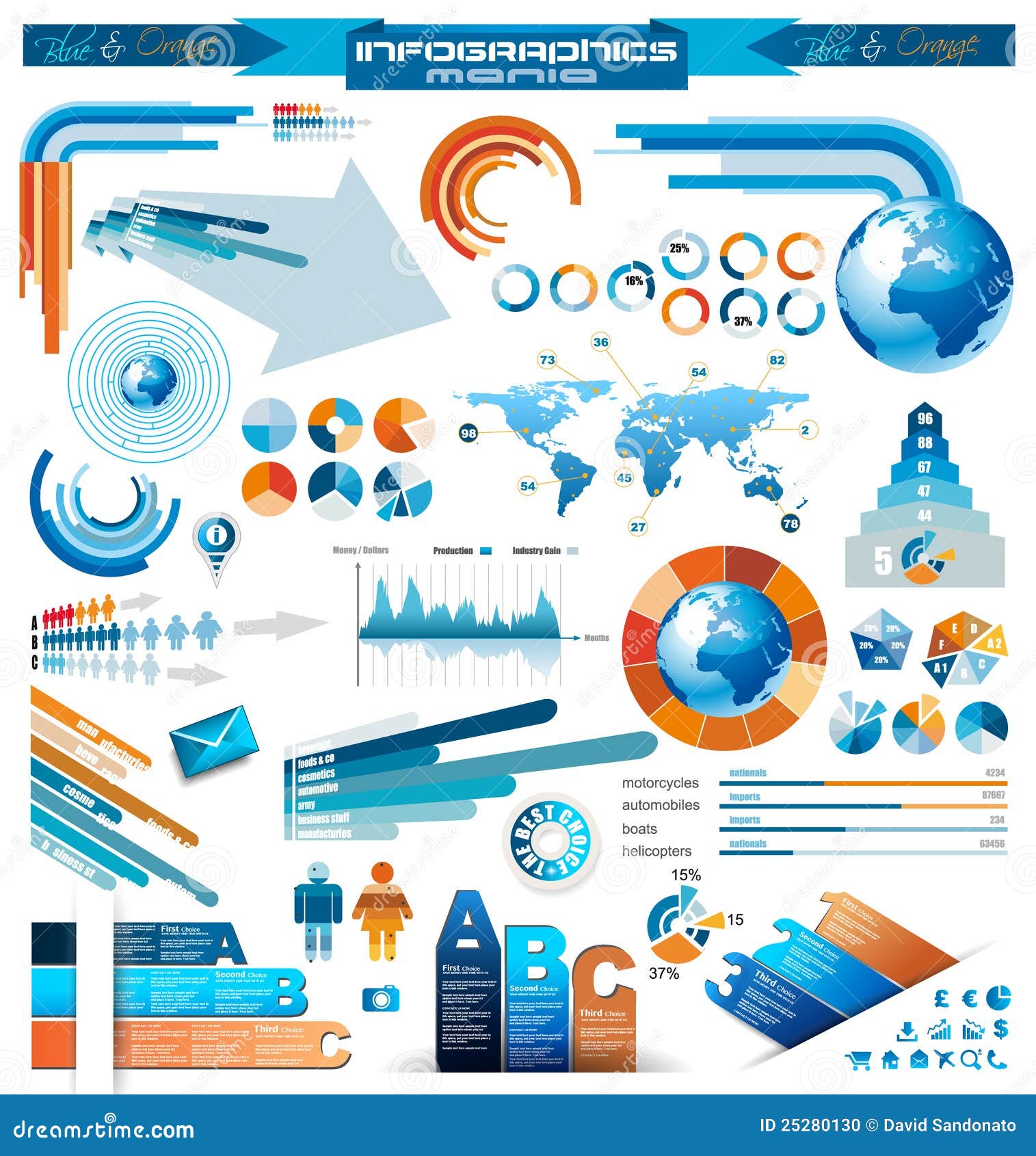 Premium Infographics Master Collection Stock Vector - Illustration of ...