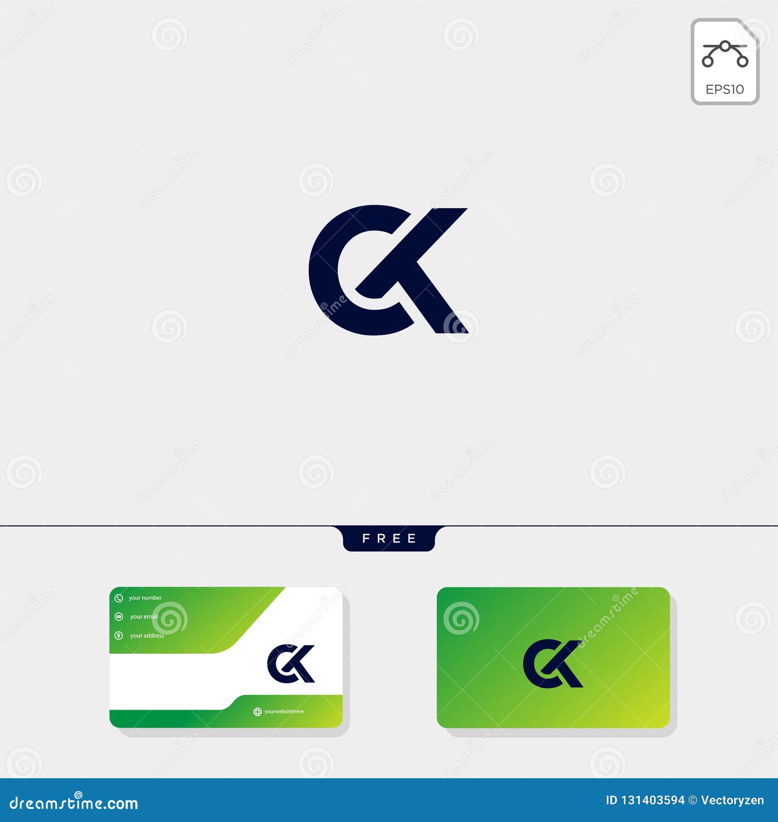 Premium Initial Ck, KC, C, or K Creative Logo Template and Business ...