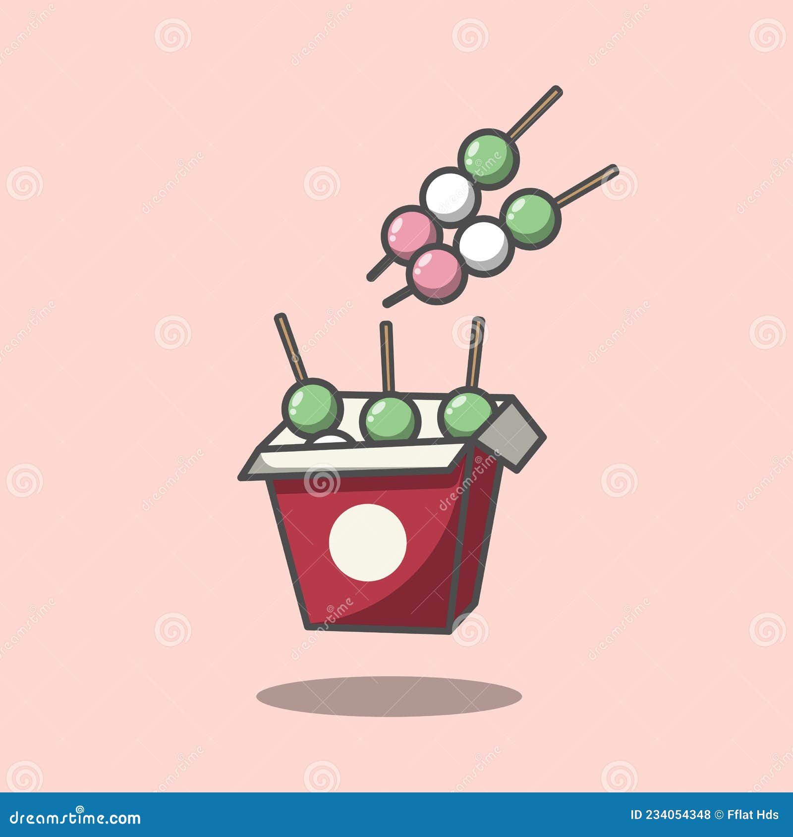 Premium Japanese Dango Illustration Stock Vector - Illustration of ...