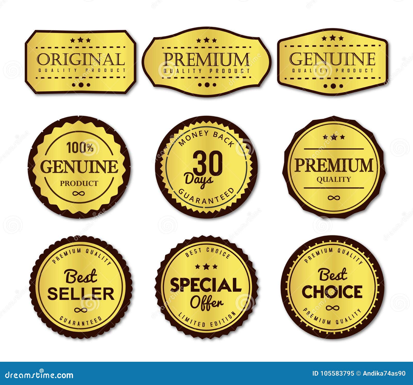 Premium Labels Set Simple and Clear Stock Vector - Illustration of ...
