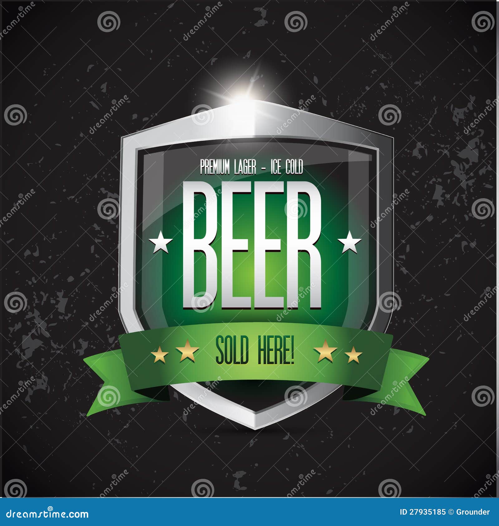 Beer Shield Cartoon Vector | CartoonDealer.com #52145073