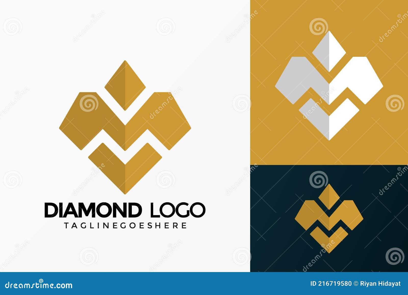 Premium Letter M Diamond Logo Vector Design. Abstract Emblem, Designs ...