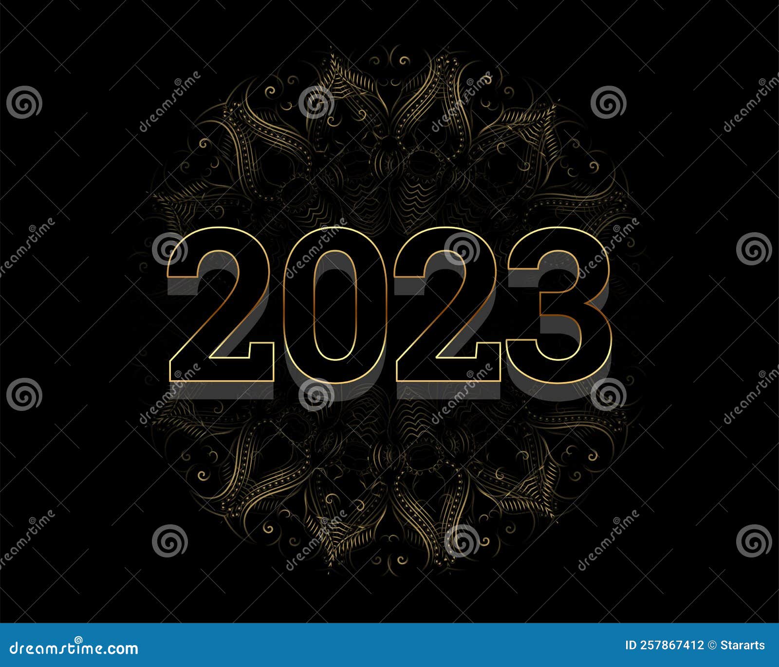 Premium 2023 Lettering for New Year Decorative Background Stock Vector ...