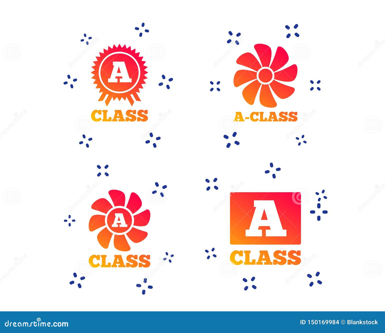 Premium Level Award Icons. a-class Ventilation. Vector Stock Vector ...