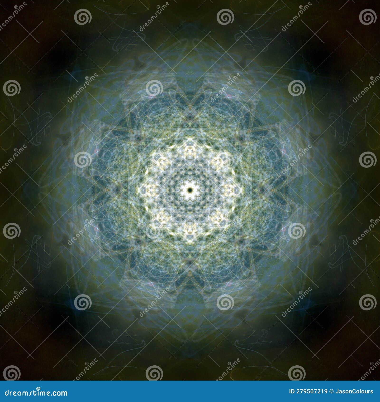 Premium Light Code Mandala Technology Pattern Tile Pavement Green ...