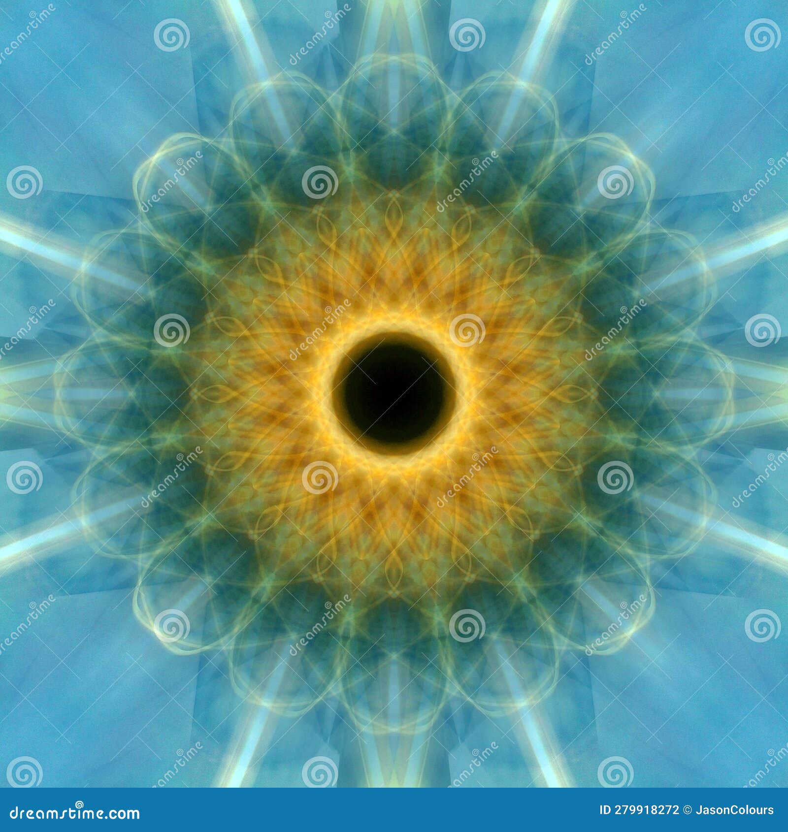 Premium Light Code Mandala Technology Pattern Tile Pavement Yellow Blue ...