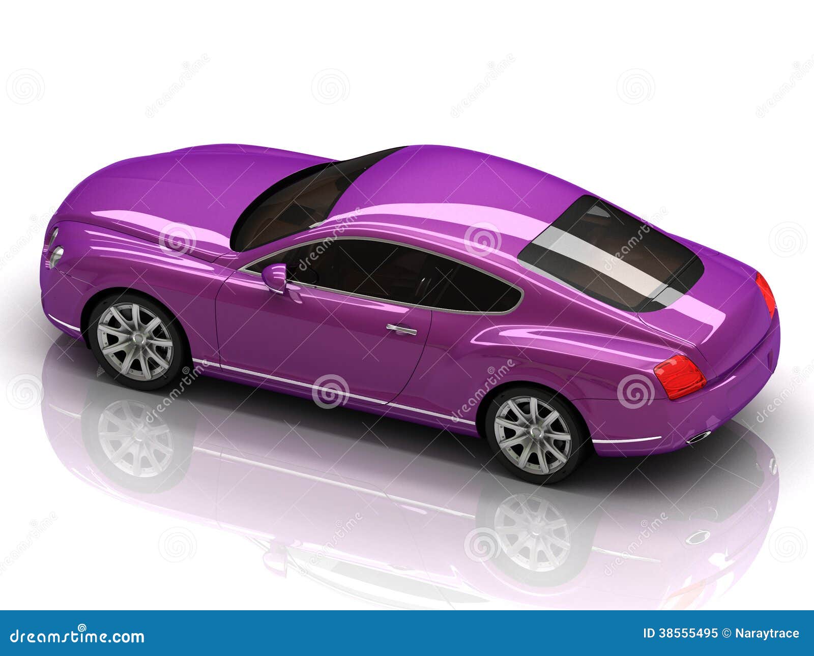 Premium Lilac Car with Chromium Wheels Stock Image - Image of ...