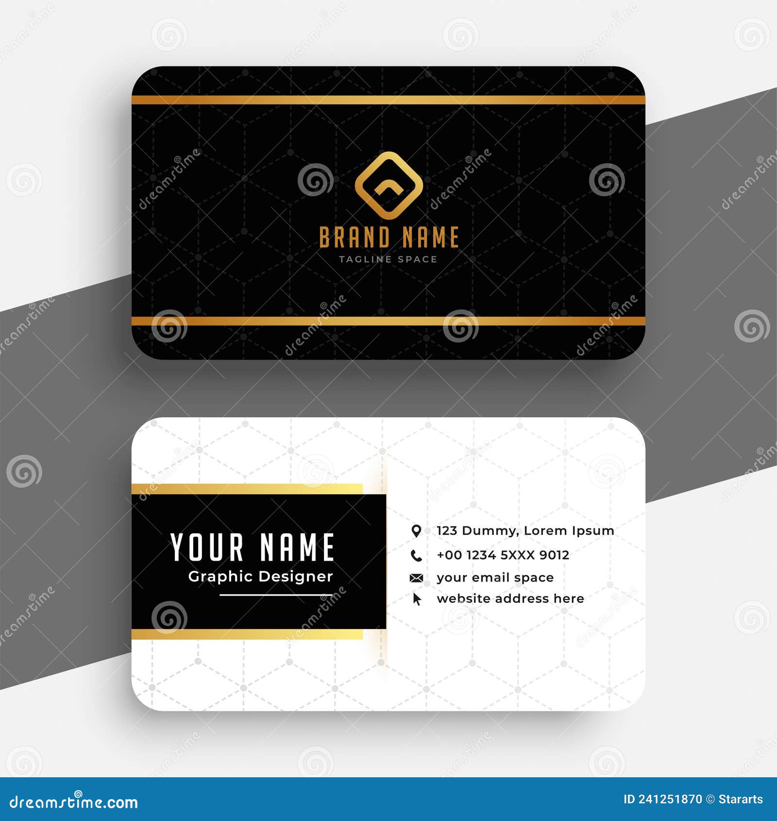 Premium Line Business Card Design Template Stock Vector - Illustration ...