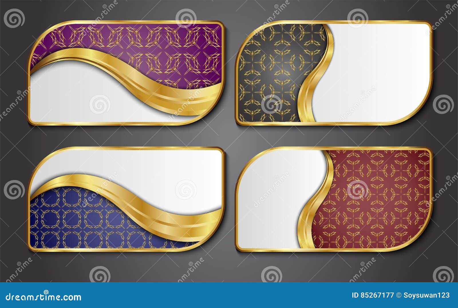Premium Luxury Cards,Retro Backgrounds. Stock Vector - Illustration of ...