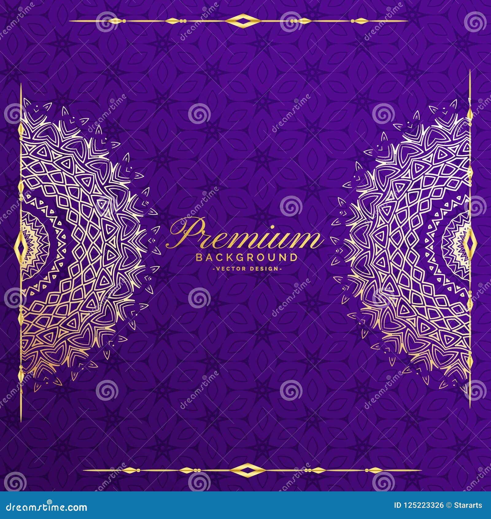 Premium Mandala Invitation Template Background Stock Vector ...