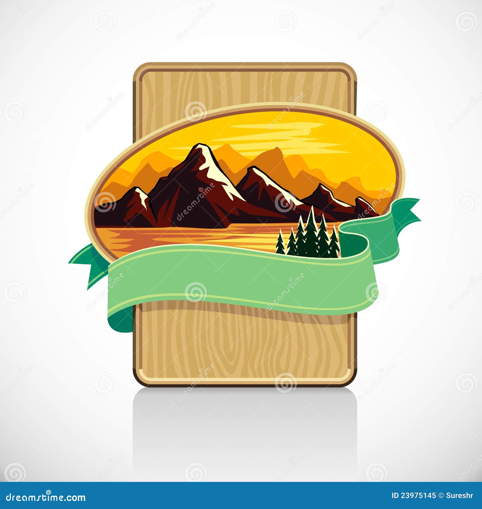Premium - Mountain Label stock vector. Illustration of abstract - 23975145