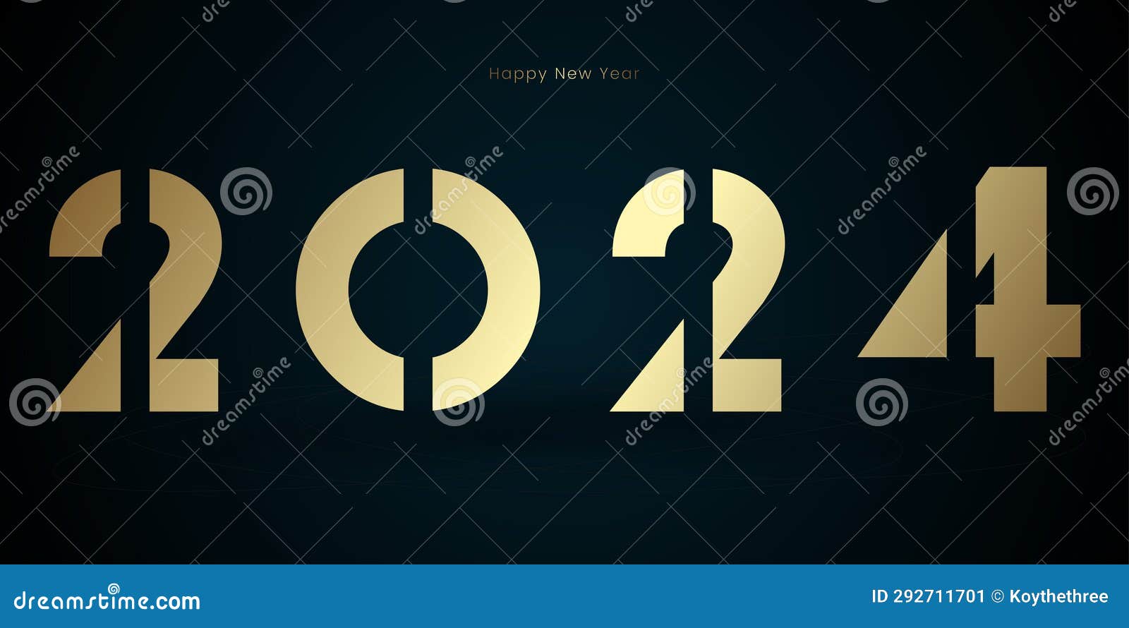 Luxury And Elegrant 2024 Happy New Year Banner Concept, Premium 2024 ...
