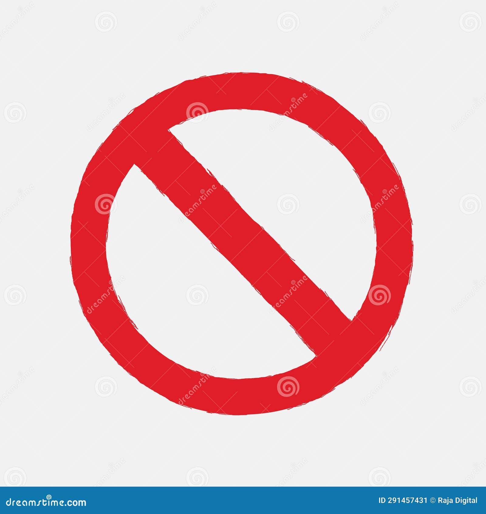 Not Allowed Sign Vector. Grunge Hand Drawn Symbol Isolated Stock ...