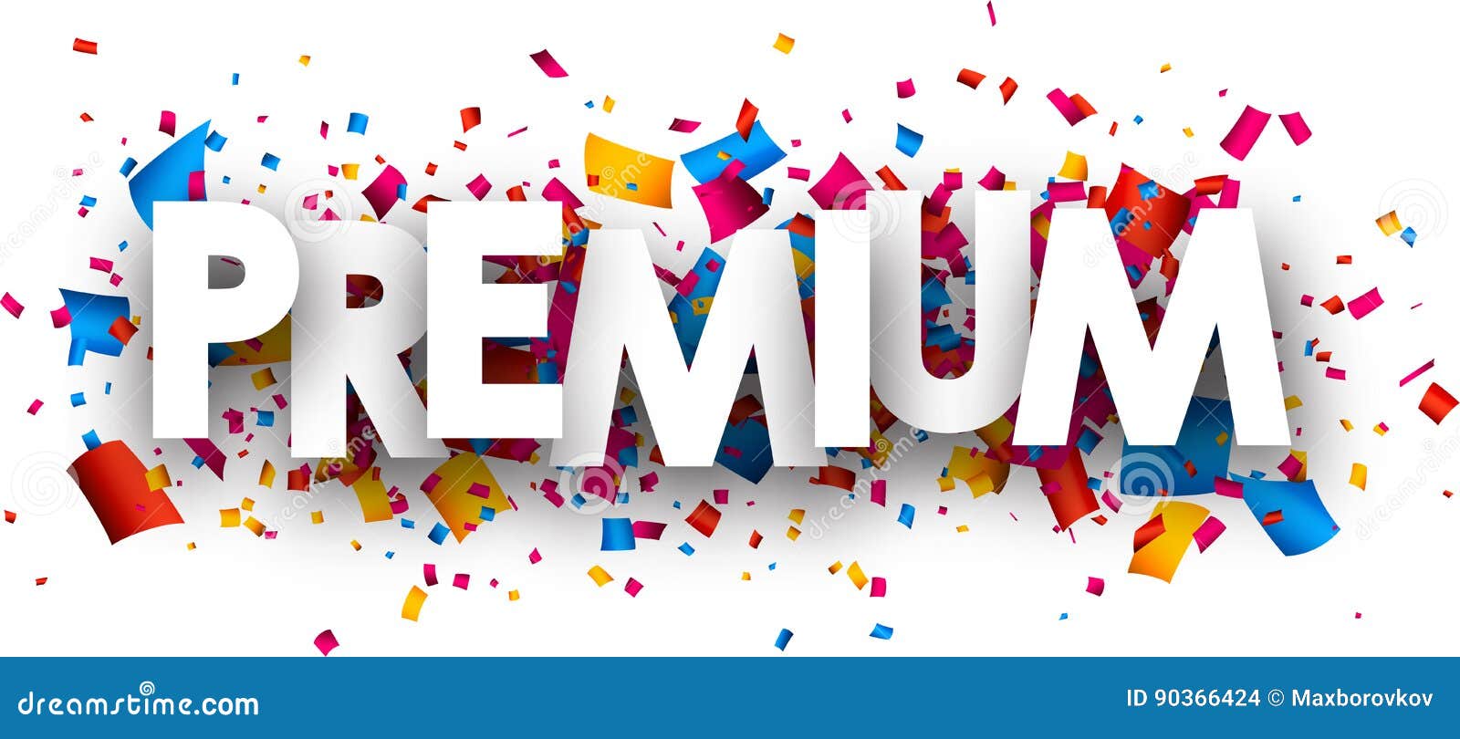 Premium paper banner. stock vector. Illustration of high - 90366424