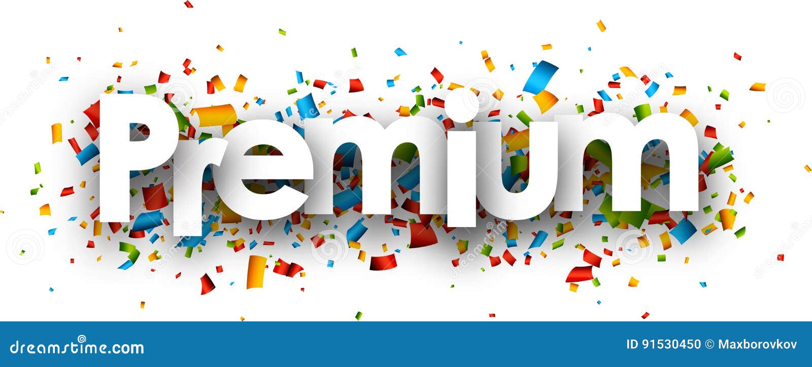 Premium paper banner. stock vector. Illustration of banner - 91530450