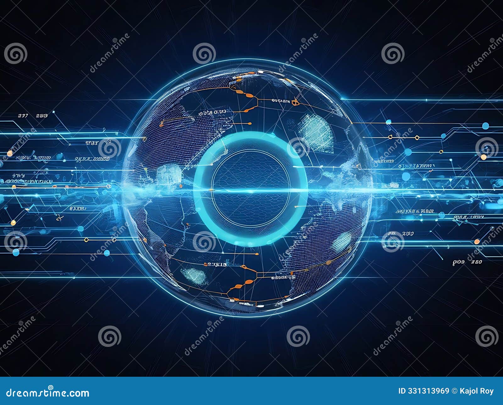 Digital Information Technology Binary World Concept Computer Generated Background Illustration ...