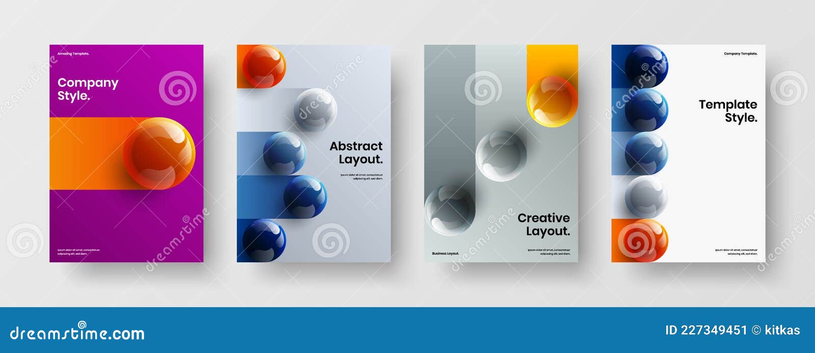 Premium Presentation A4 Vector Design Template Composition Stock Vector ...