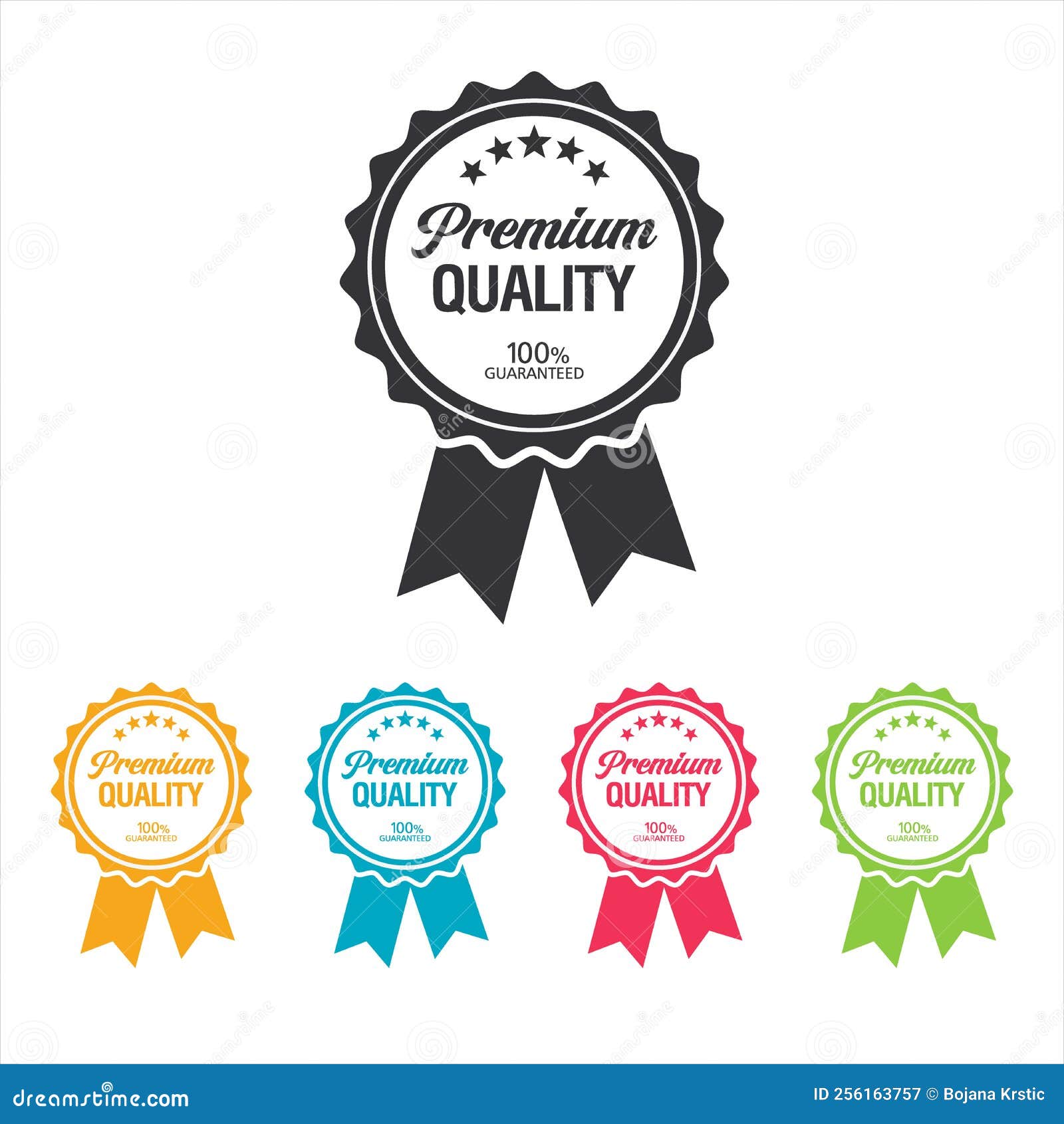 Premium Quality Black Badges Flat Design Retro Design Vector ...