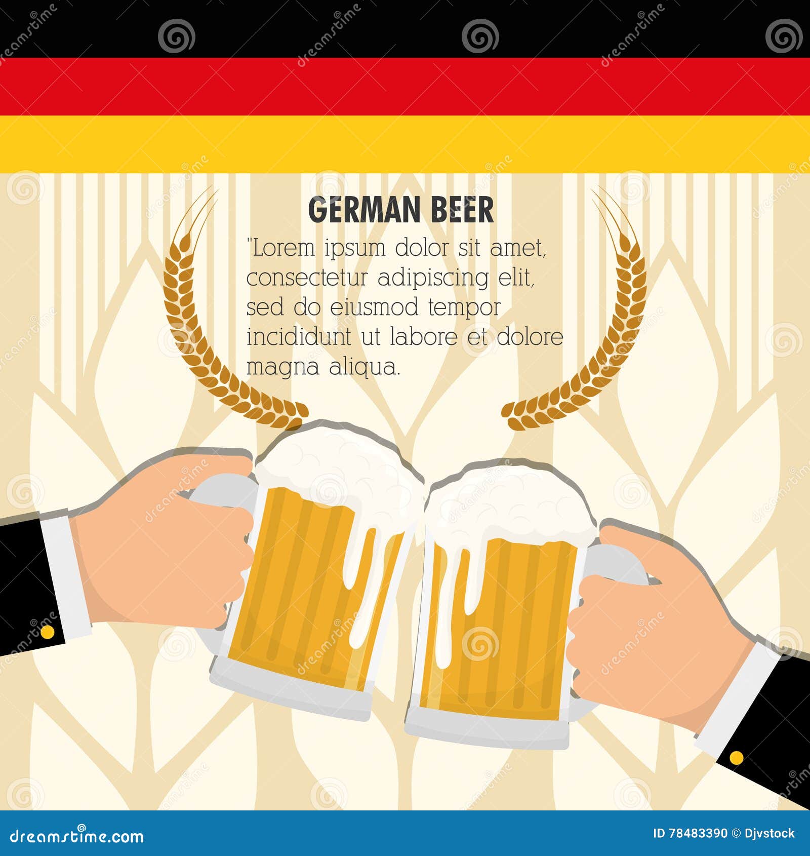 Premium Quality German Beer Stock Vector - Illustration of german ...