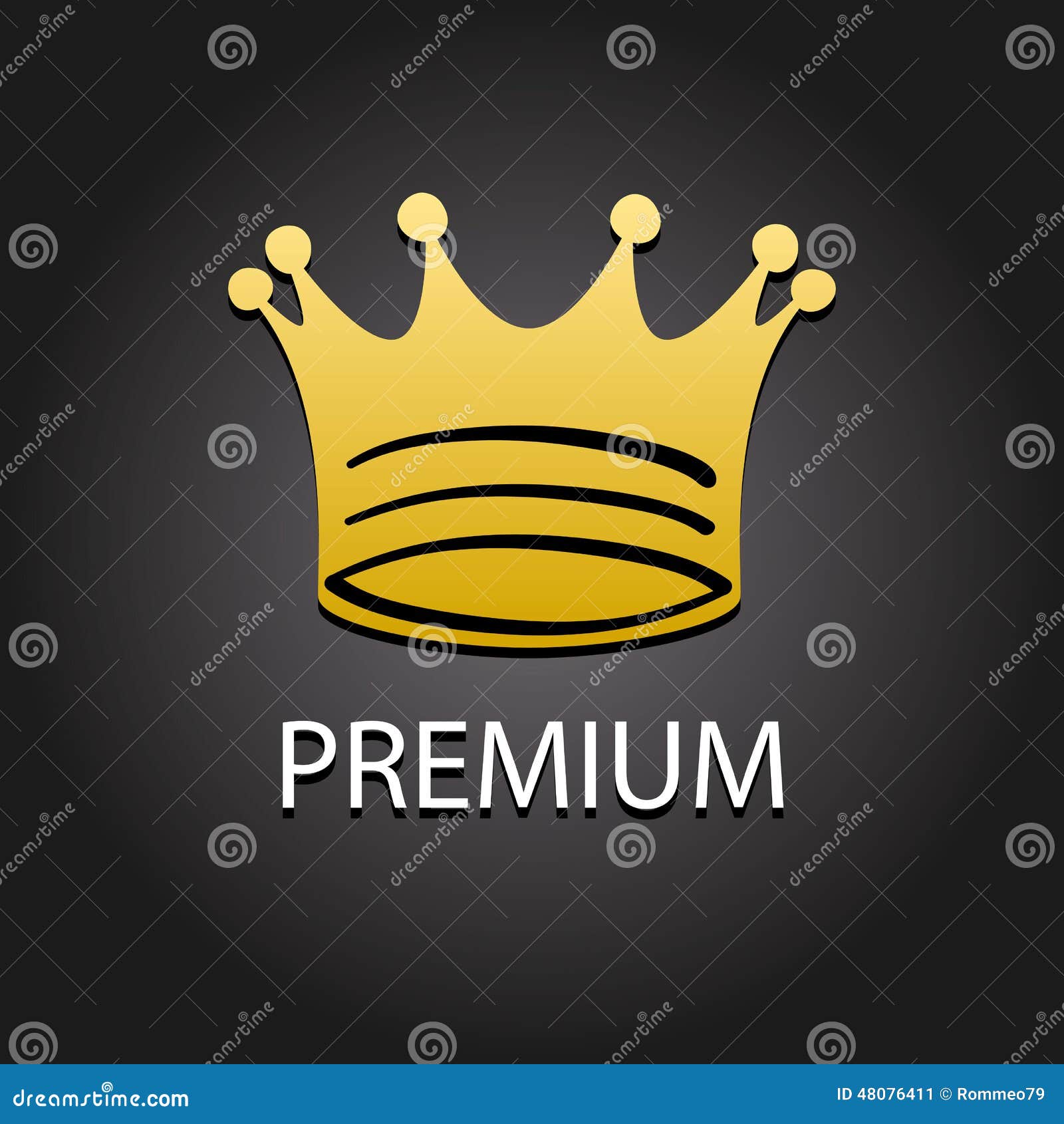 Premium Quality Golden Label with Crown, Vector Stock Vector ...