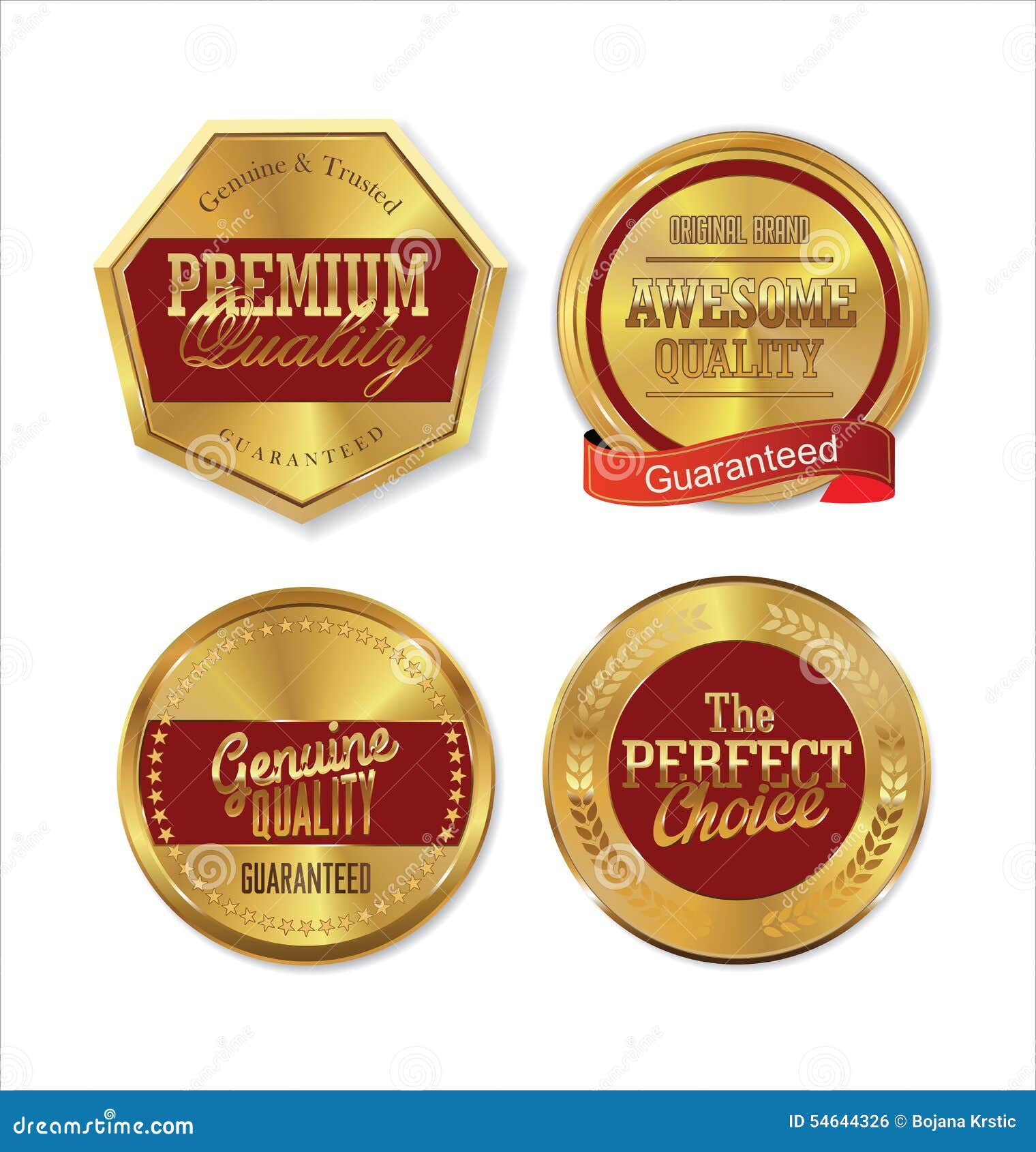 Premium Quality Golden Labels Stock Illustration - Illustration of ...