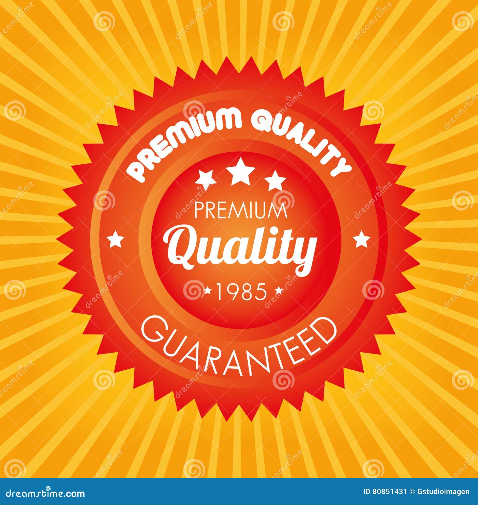 Premium Quality Guaranteed Orange Sticker Stock Vector - Illustration ...