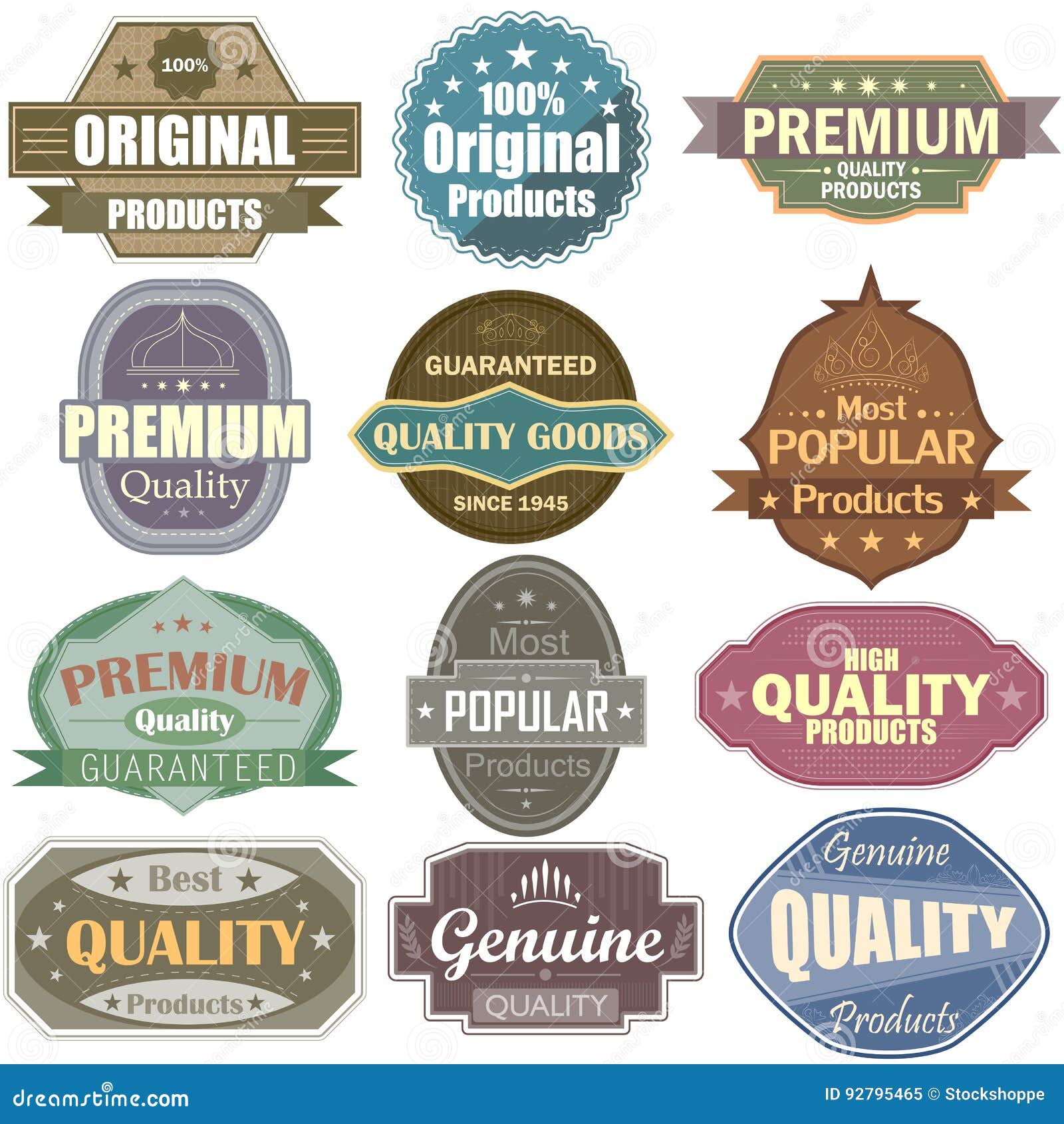 Premium Quality Label Tag Sticker for Advertisement Stock Vector ...