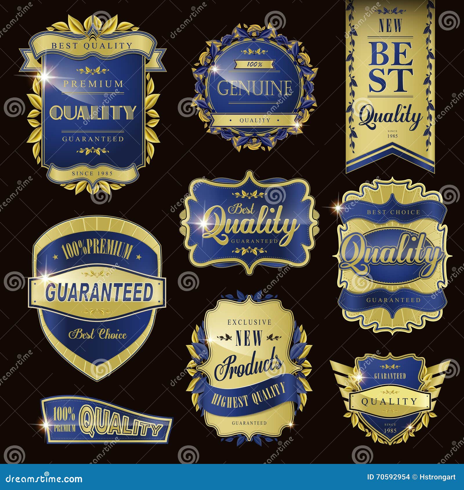 Premium Quality Labels Collection Stock Illustration - Illustration of ...