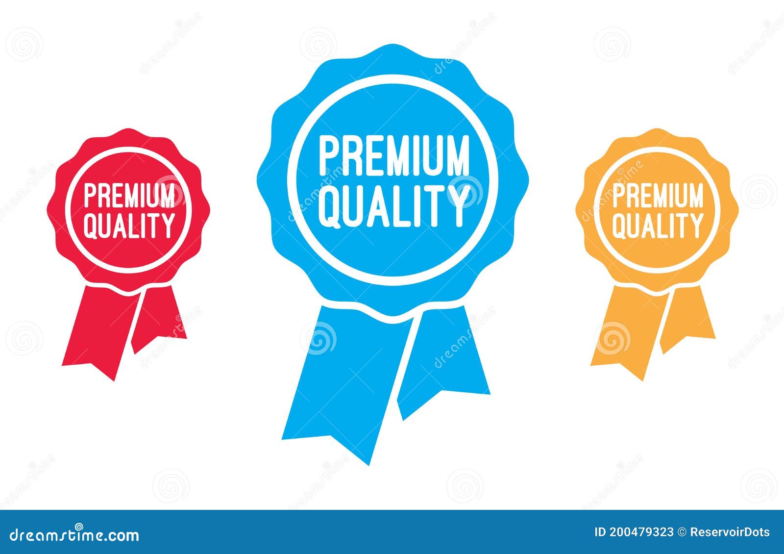 Premium Quality Ribbons stock vector. Illustration of sign - 200479323