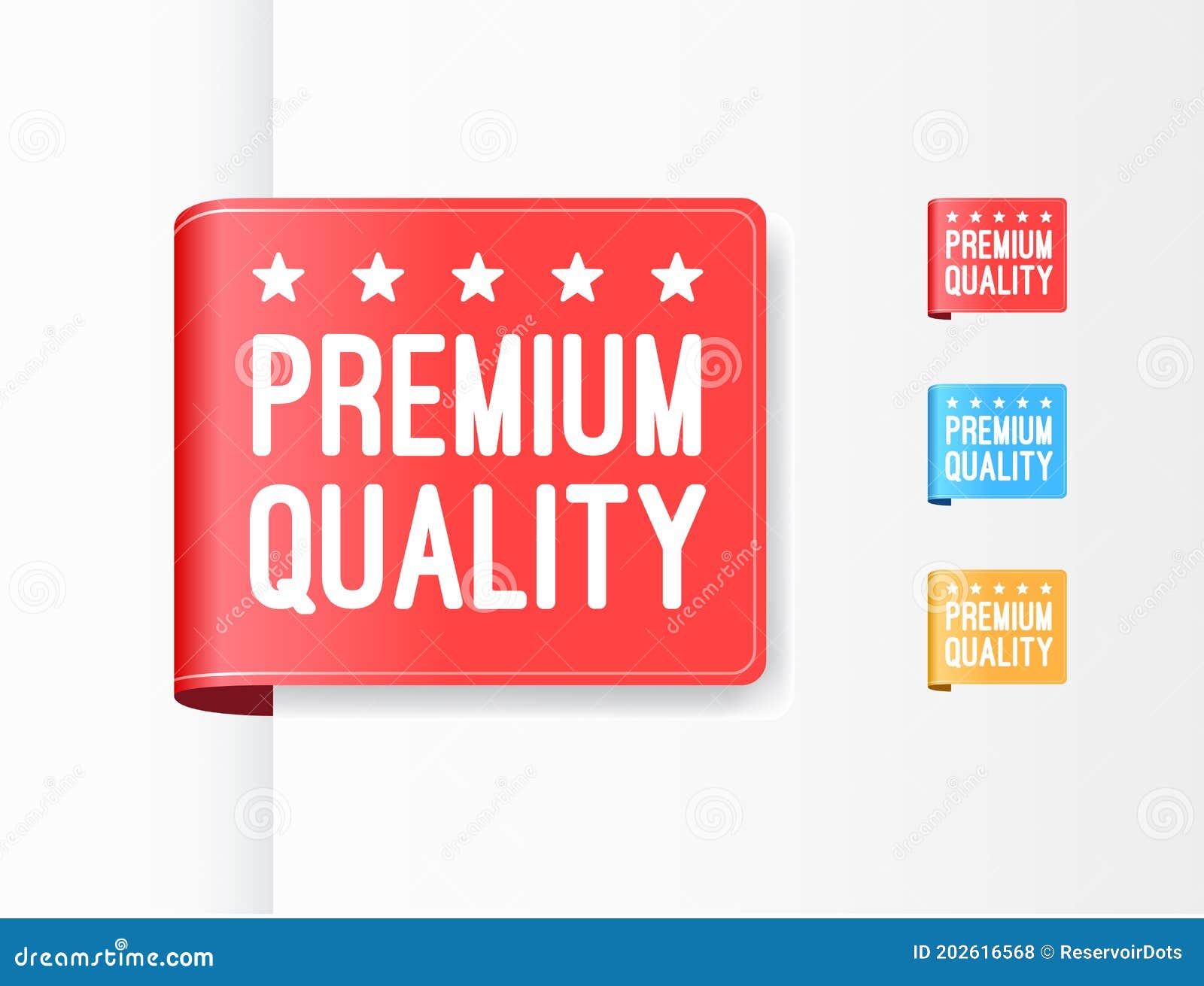 Premium Quality Ribbons stock vector. Illustration of award - 202616568